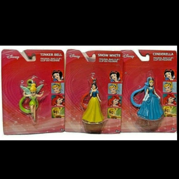 Disney | Toys | Disney Princess Figural Bag Clips Lot Of 3 Cinderella ...